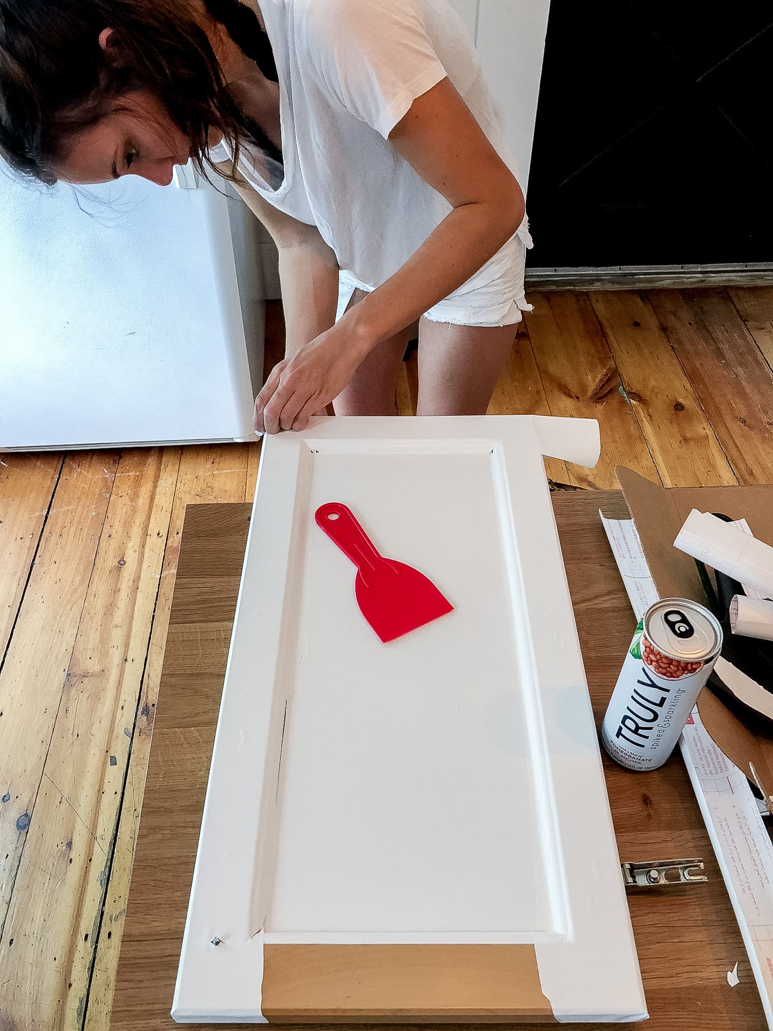 How to Make Over a Kitchen With Contact Paper: Covering Cabinets ...