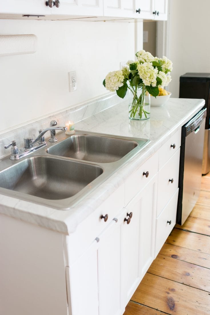 How to Make Over a Kitchen With Contact Paper: Covering Cabinets ...