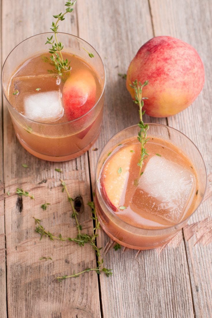 Peach Bourbon Smash: An Easy Peach Cocktail With 4 Ingredients