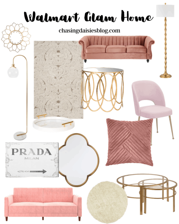 Walmart Home Decor: Glam Living Room