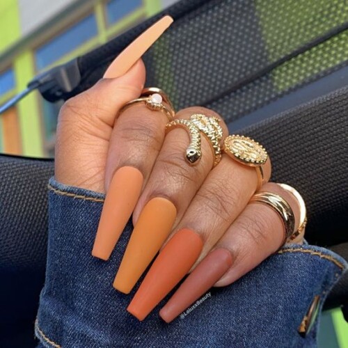 40+ Orange Nails And Orange Nail Designs
