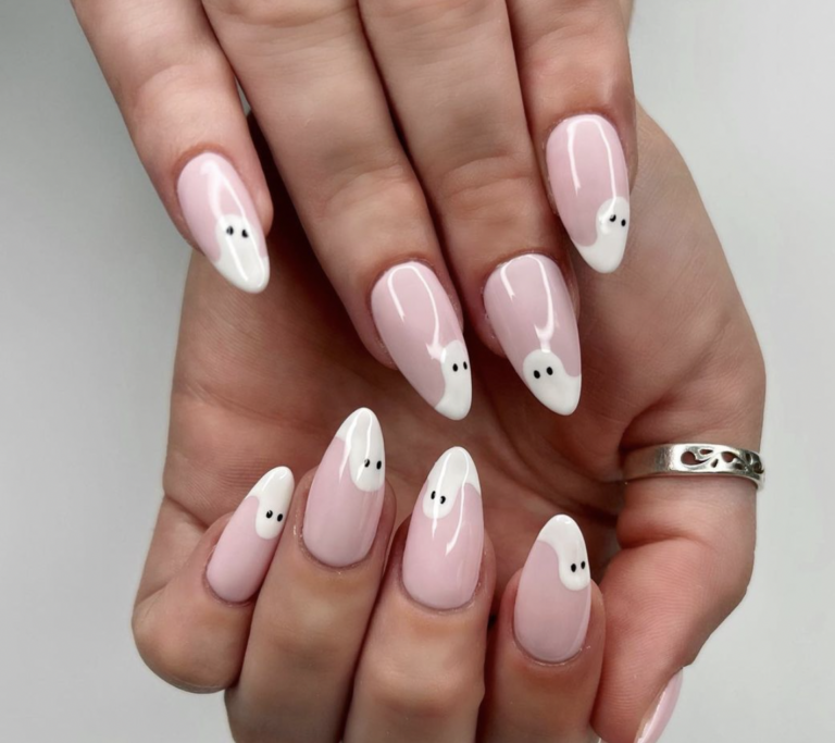 50+ Spooky Ghost Nails For Halloween | Chasing Daisies