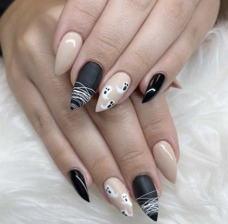 50+ Spooky Ghost Nails For Halloween | Chasing Daisies