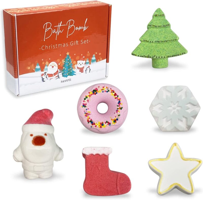 6 Pack Christmas Bubble Bath Bombs
