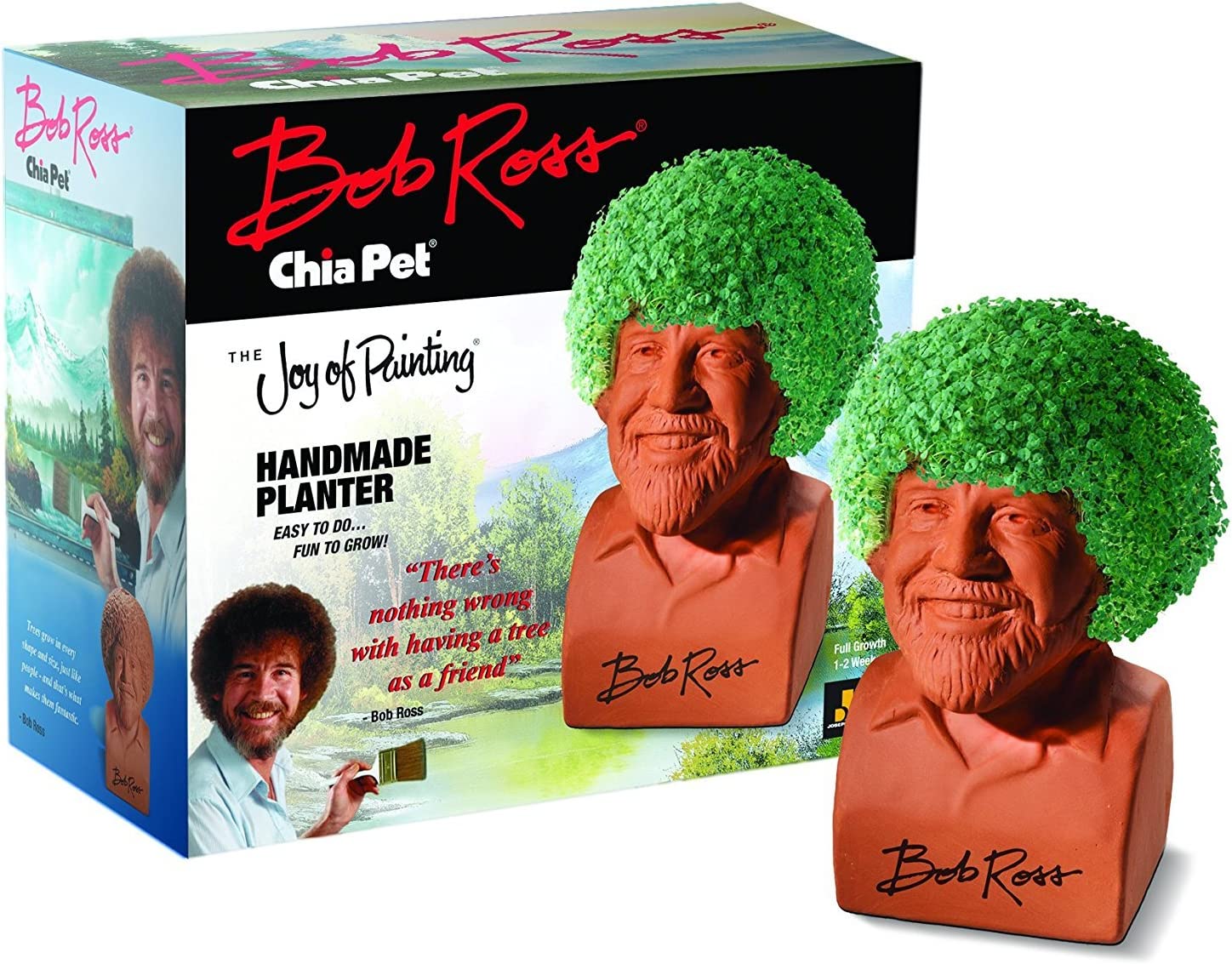 Bob Ross Decorative Pottery Planter