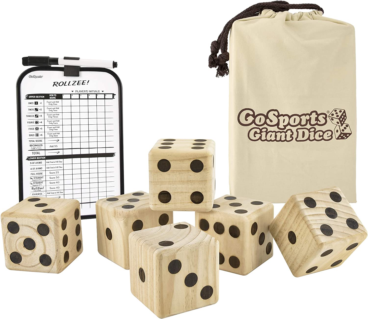 Giant Wooden Playing Dice Set