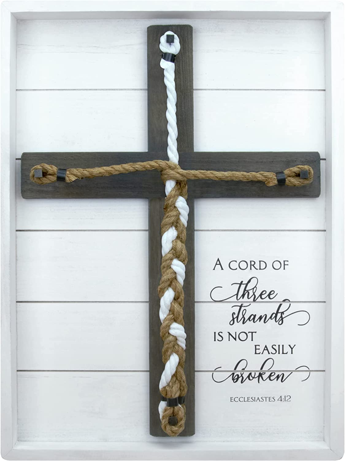 Large Rustic Cross to Tie God's Knot, Symbolic of Unity