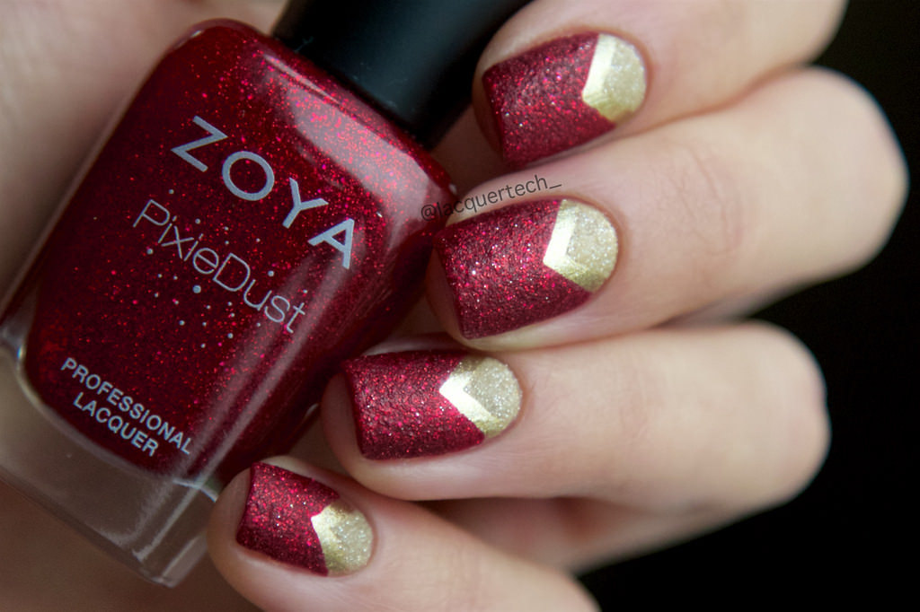 45+ Stunning Red and Gold Nails For A Sophisticated Manicure