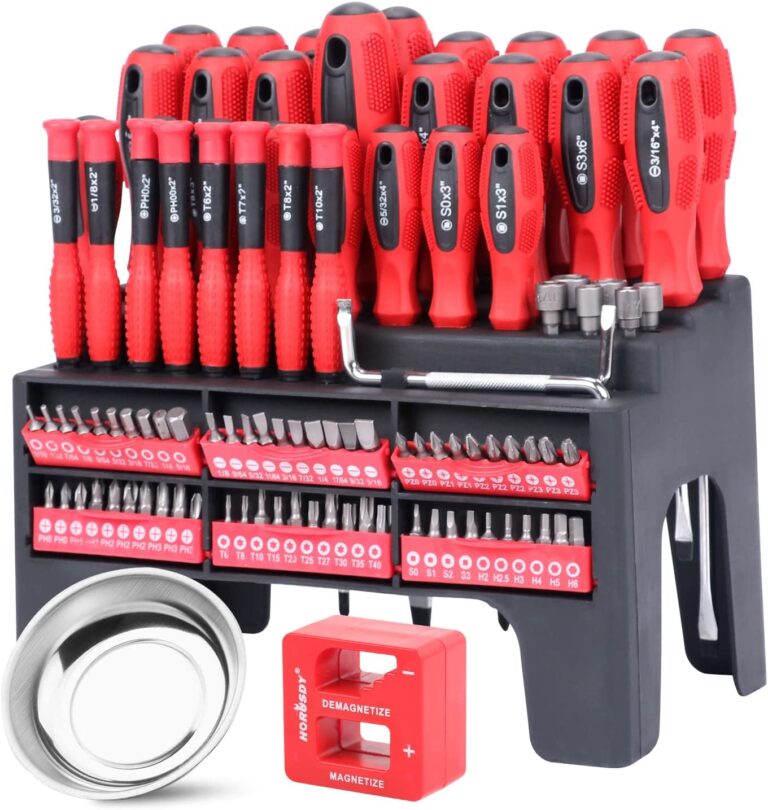 102-Piece Magnetic Screwdriver Set with Plastic Racking
