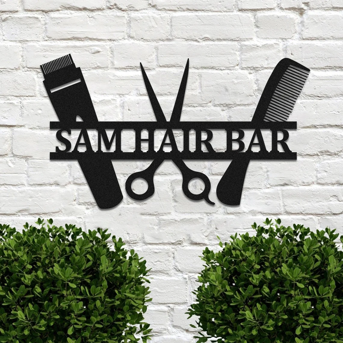 Custom Hair Stylist Business Name Metal Sign