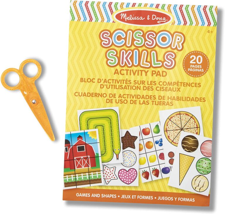 Scissor Skills Activity Book With Pair of Child-Safe Scissors