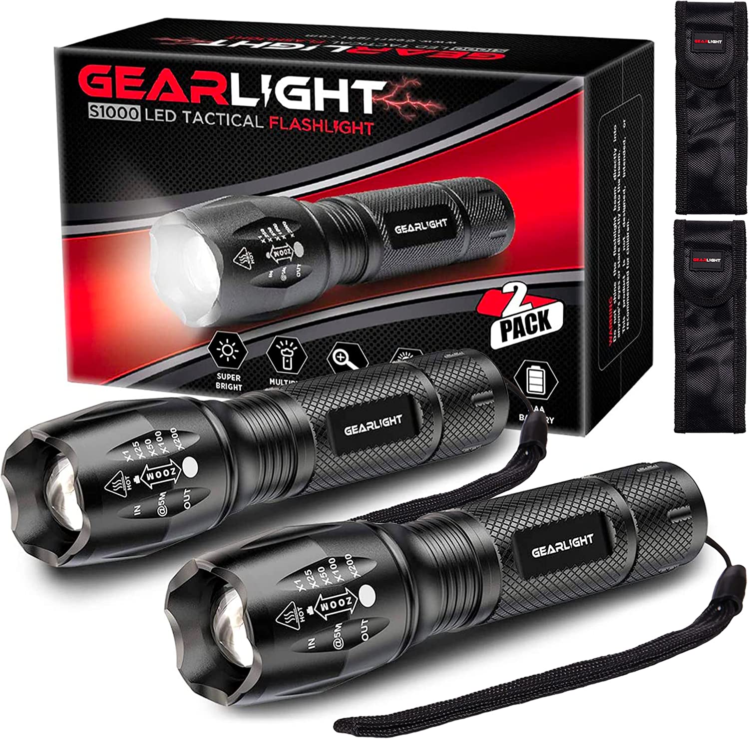 Zoomable Tactical Flashlights