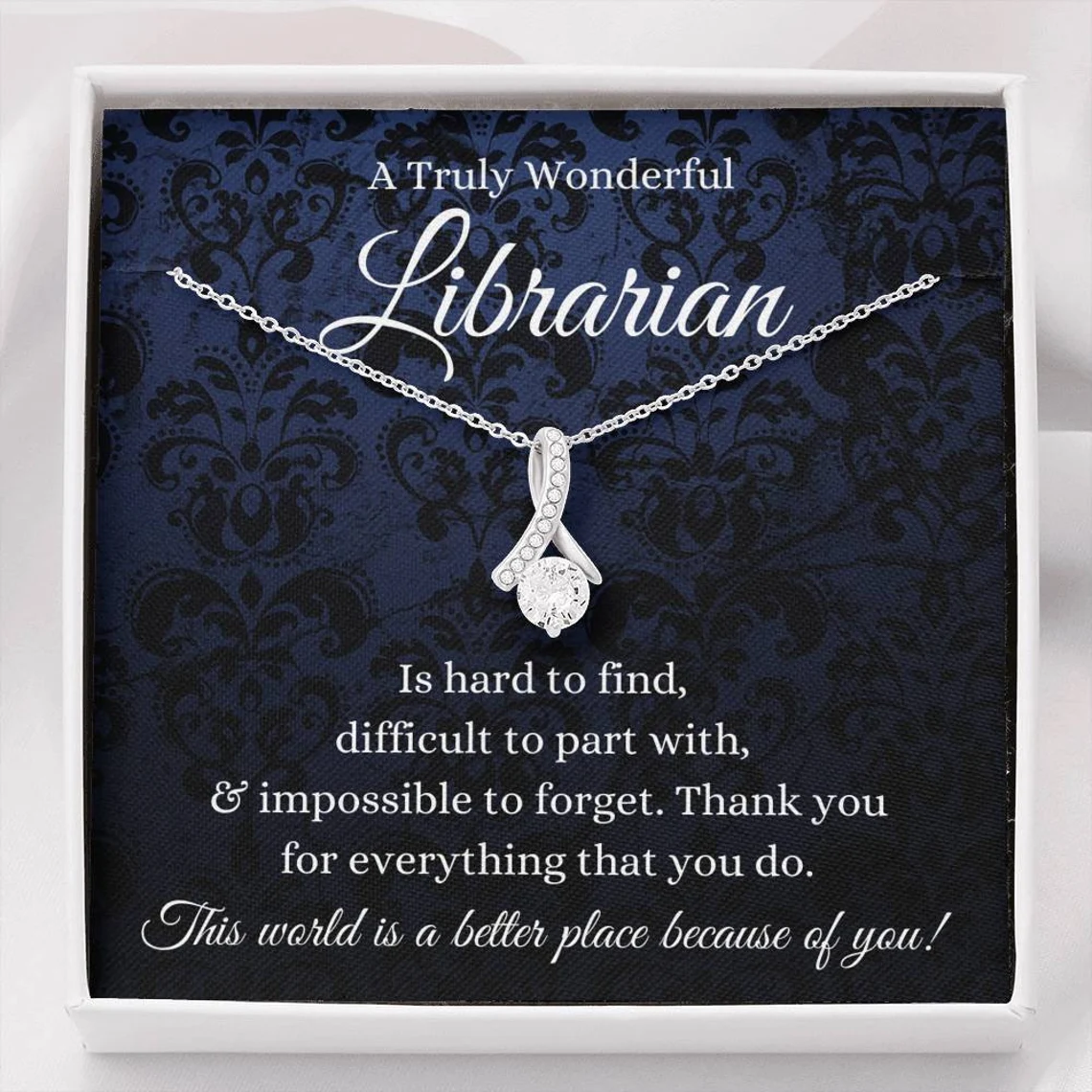 Librarian Appreciation Necklace