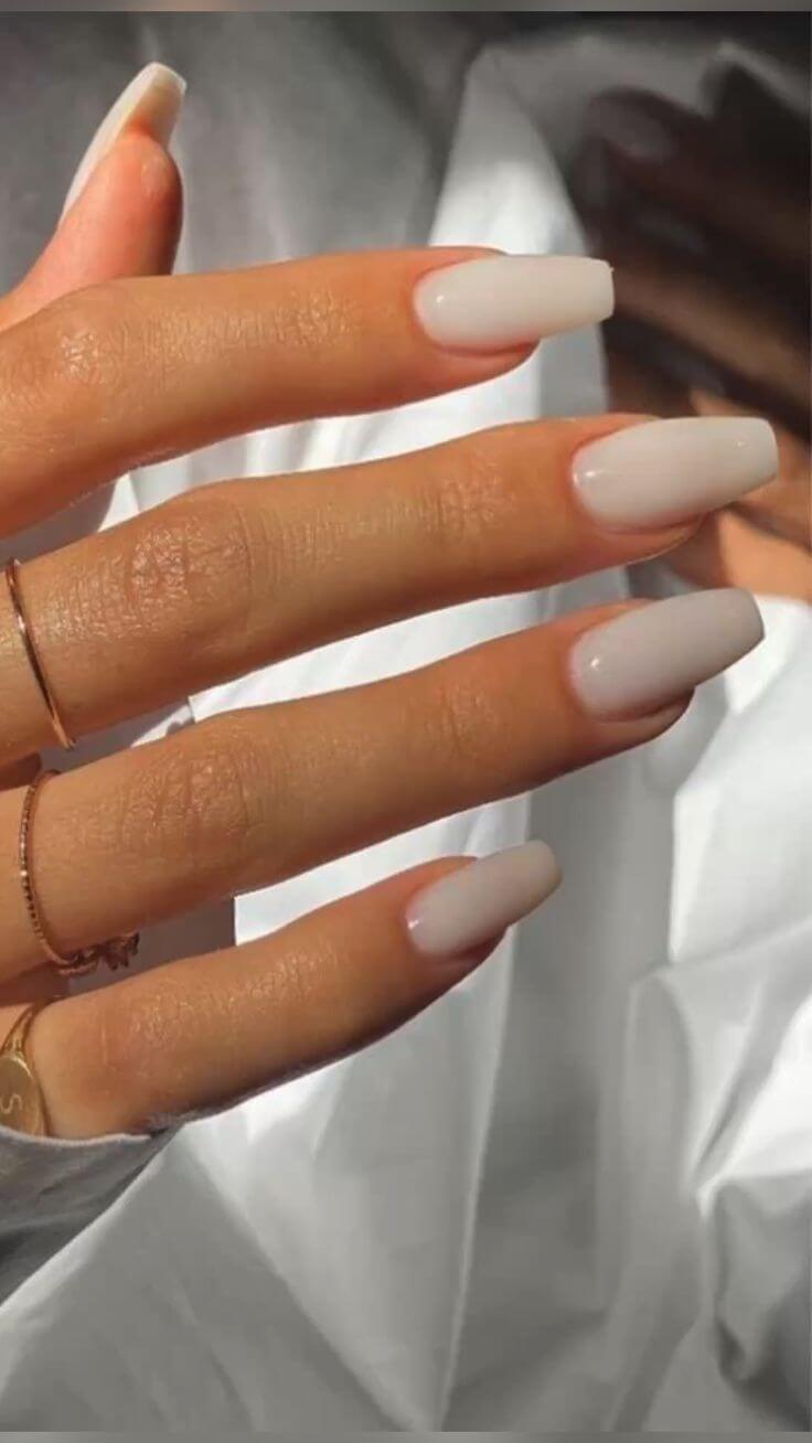 45+ Clean White Nails To Copy